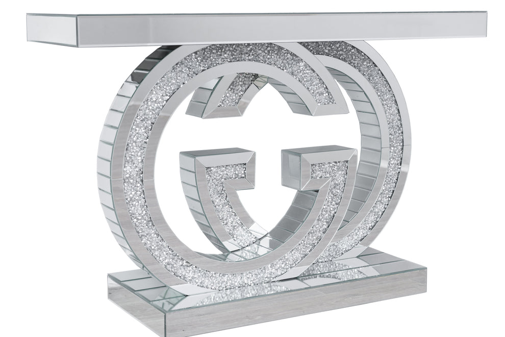 GG Crushed Diamonds Console / Hallway Table – Vanity Chic Mirrors
